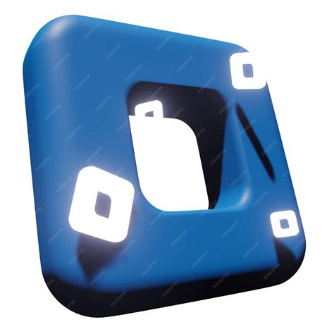 Premium Photo 3d Blue Roblox Icon Concept Design