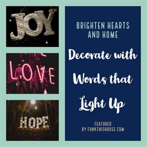 Funky Decor With Led Wall Words Love Joy And Faith