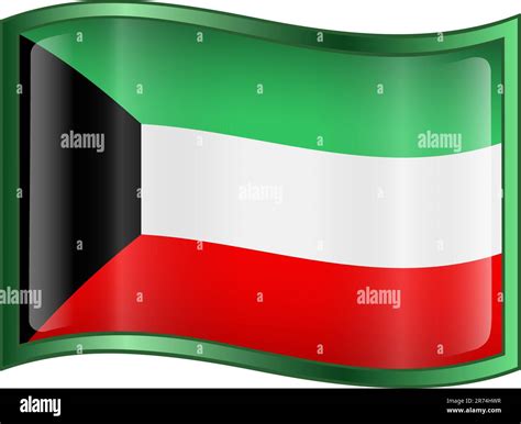 Kuwait Flag Icon Isolated On White Background Stock Vector Image And Art Alamy