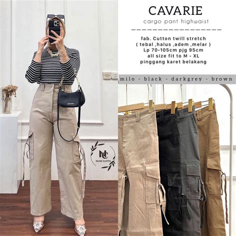 Jual Cavari Kulot Cargo Twil Wanita Shopee Indonesia