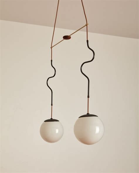 The Elsa System Double Pendant Track Lighting Satin Brass Custom