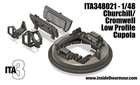 British Wwii Low Profile Tank Cupola 3d Printed Inside The Armour