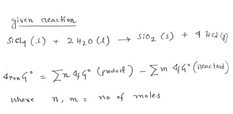answered question 15 regarding the following reaction at 298 k sicl4