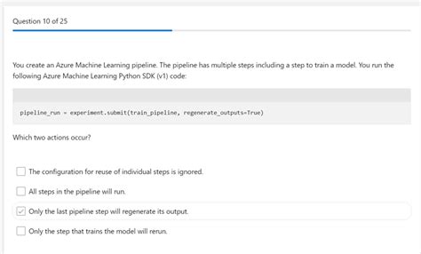 solved you create an azure machine learning pipeline the