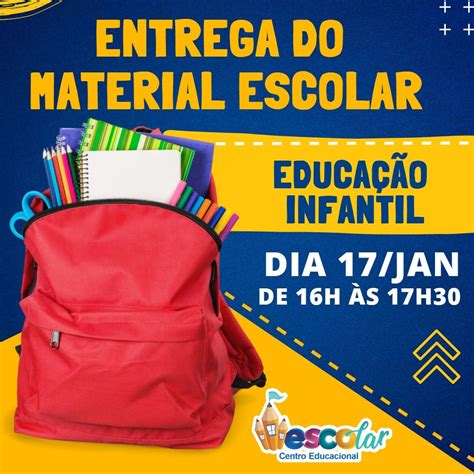 Entrega De Material Escolar EducaÇÃo Infantil Escolar Creche Centro
