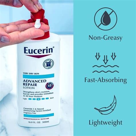 Eucerin 48 Hour Moisture Fragrance Free Body Lotion For Very Dry Skin