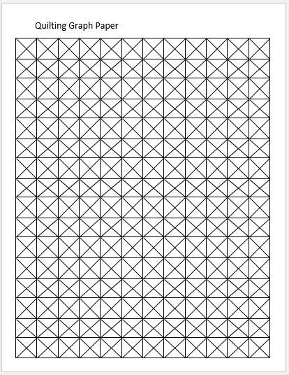 Quilting Graph Papers For Ms Word Word And Excel Templates