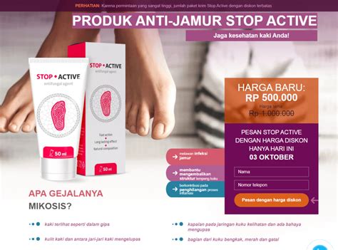 Stop Active Krim Ulasan Bahan Harga Asli Farmasi Manfaat