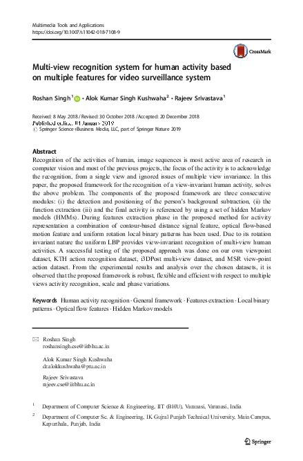pdf multi view recognition system for human activity based on