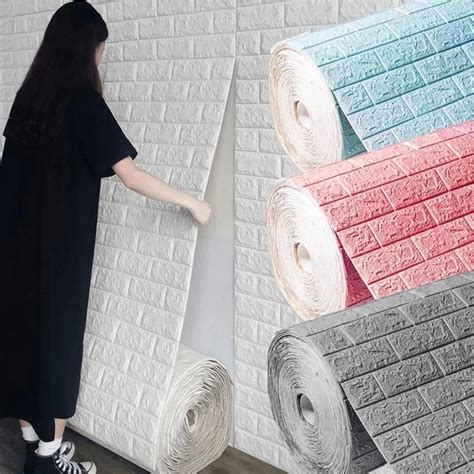 Jual Wallpaper Dinding Roll Wallpaper 3d Foam Bata Roll Rollan Shopee Indonesia