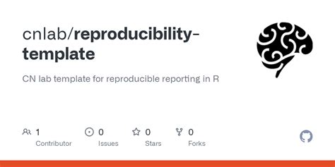 Github Cnlabreproducibility Template Cn Lab Template For