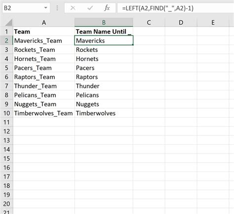 Excel A Formula For Left Until Specific Character