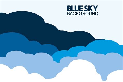 Blue Sky With Clouds Background Vector Graphic By Kosunar185 · Creative
