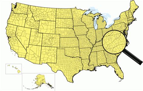 United States County Map Printable Map