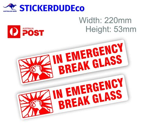 In Case Of Emergency Break Glass Sticker For Bus Caravan Camper Van Etsy