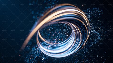 3d Flowing Particles Curve Graphics Motion Array