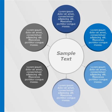 Smartart Cycle Hexagon 6 Steps