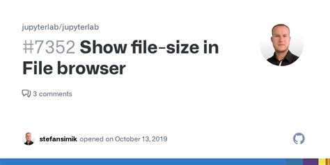 show file size in file browser · issue 7352 · jupyterlab jupyterlab