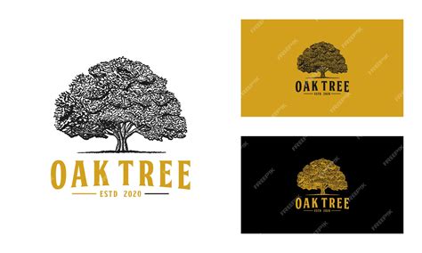 Oak Tree Logo Premium Vector