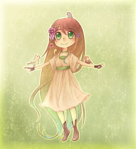 Chibi Request Nature Girl By Dusty Roses On Deviantart