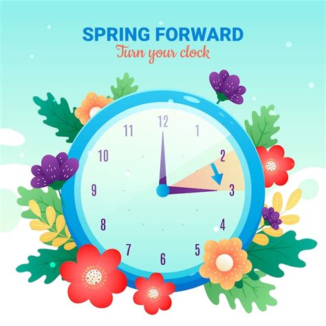 free vector gradient spring time forward illustration