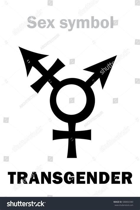 Astrology Alphabet Transgender Intersex Hieroglyphics Character Stock