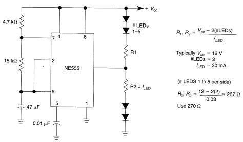 LED Flasher For To LEDs LED And Light Circuit Circuit Diagram