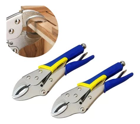 Kit 2 Alicate De Pressão Profissional Emborrachado Curvo 10 Frete Grátis