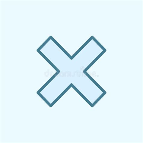 Multiplication Sign Field Outline Icon Element Of 2 Color Simple Icon