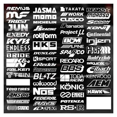 Shft Random 15pcs Racing Sponsor Stickers And Decals For Jdm Edm Race