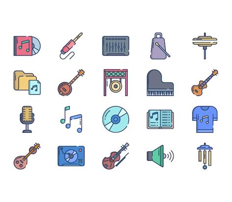 Premium Vector Music Instruments Icon Set