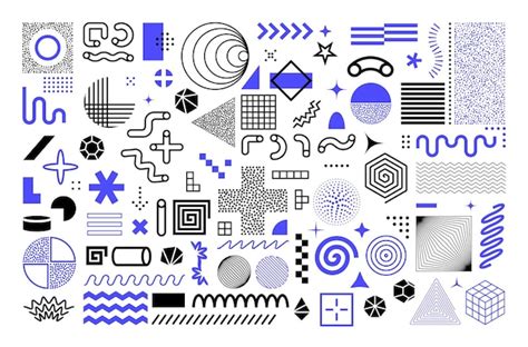 Formas Geométricas De Memphis Figuras Gráficas Abstractas Formas De