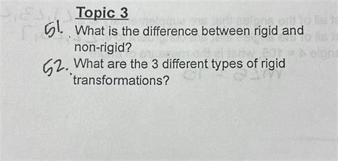 Topic 3 What Is The Difference Between Rigid And Non Rigid What Are