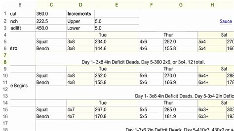 Westside Barbell Program Template