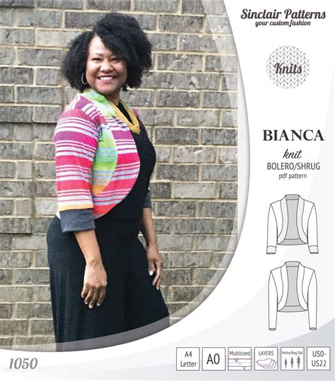 Bianca Knit Bolero Shrug Pdf Sinclair Patterns