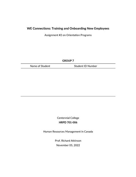 Hrpd 701 Assignment 2 On Orientation Programs We Connections