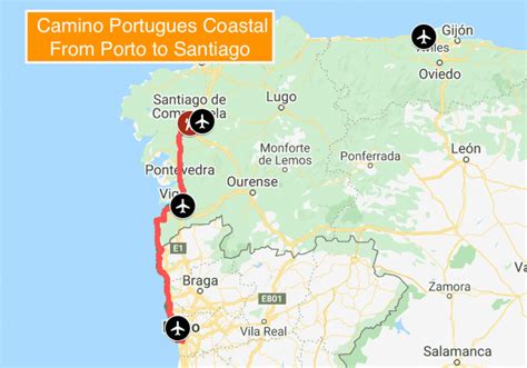 Camino Portugues Portuguese Way Coastal And Inland Routes