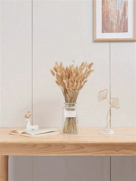 60pcs Dried Rabbit Tail Grass Pampas Grass Dried Flowers And Plants Artificial Plants For Home