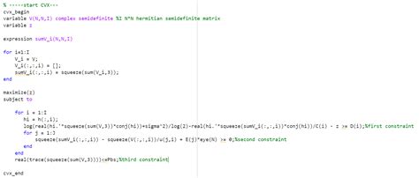 A Positive Semidefinite Constraint Makes Error In Cvx Cvx Forum A