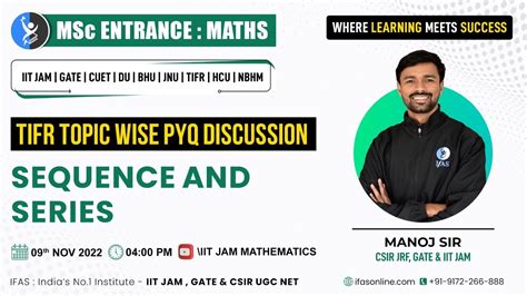 𝐒𝐞𝐪𝐮𝐞𝐧𝐜𝐞 𝐀𝐧𝐝 𝐒𝐞𝐫𝐢𝐞𝐬 𝗜𝗜𝗧 𝗝𝗔𝗠 𝗠𝗮𝘁𝗵𝐬 𝗜𝗙𝗔𝗦 youtube