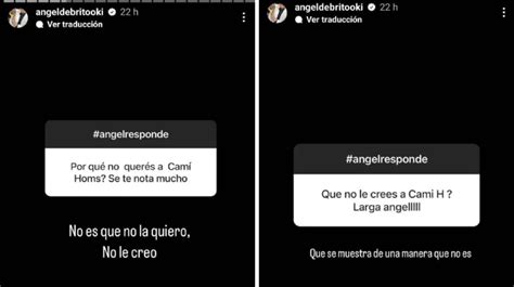 Ángel De Brito Calificó A Cami Homs Como Falsa “se Muestra De Una Manera Que No Es” Caras