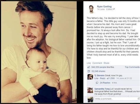 Gosling Fatherhood Hoax Fools Fans Au — Australias Leading