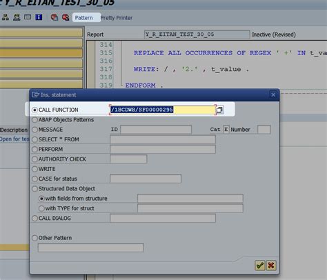 solved call function parm missing error in smartform driv sap