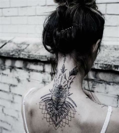 35 Splendid Back Of Neck Tattoo Designs