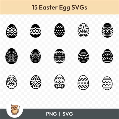 Easter Egg Svg Bundle Easter Egg Clipart 15 Easter Egg Cut Files For
