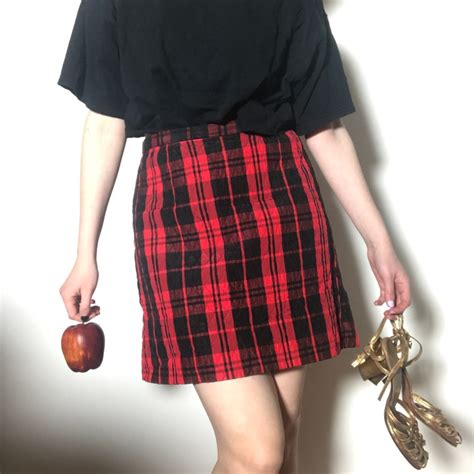 Vintage 60s70s Quilted Tartan Plaid Mini Skirt Etsy