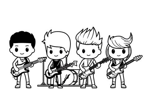 Rock And Roll Colouring Sheets