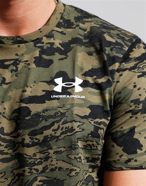 Under Armour Abc Camo T Shirt Black Terraces Menswear