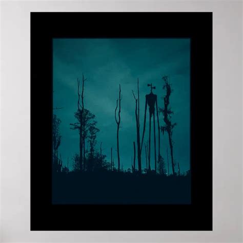 Sirenhead Siren Head Horror Creepypasta Poster Zazzle