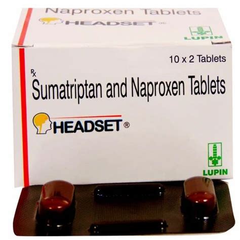 Headset Sumatriptan Naproxen Tablet 85mg 800mg At ₹ 130 Stripe In Nagpur